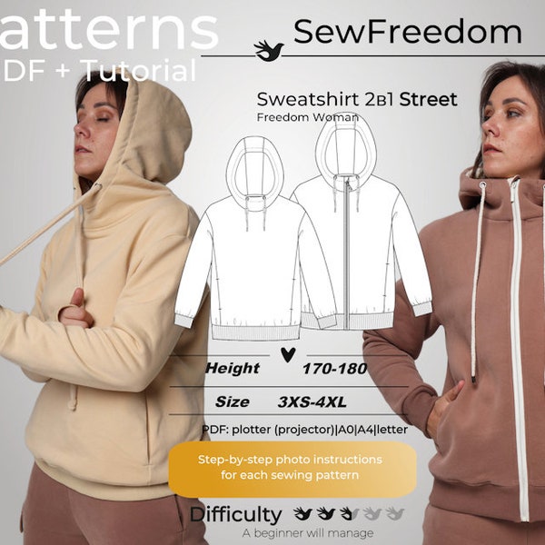 Hoodie Pattern - Etsy