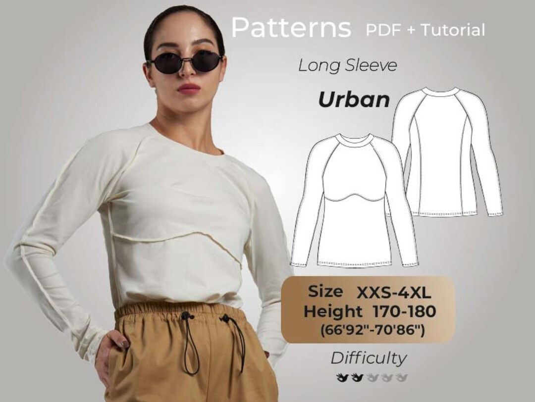 Hiking Woman Shirt Pattern, Long Sleeve Shirt Sewing Patterns, Tech ...