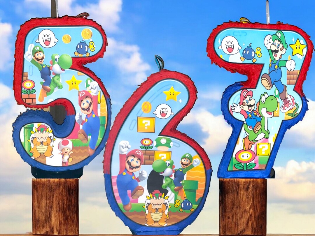Mario Bros Numbers Pinatas 4-8 - Etsy