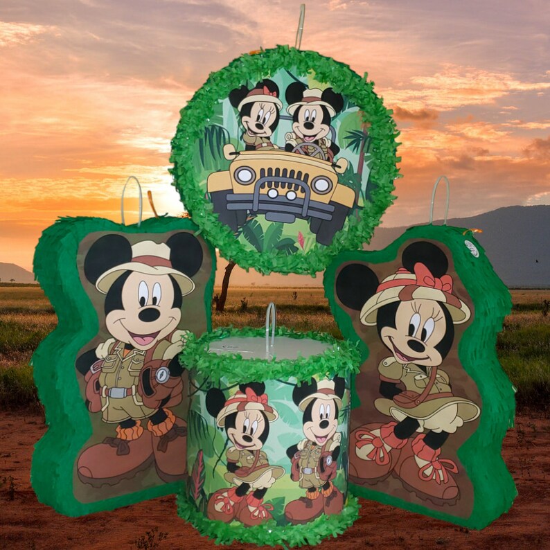 Mickey or Minnie Safari Pinata - Etsy