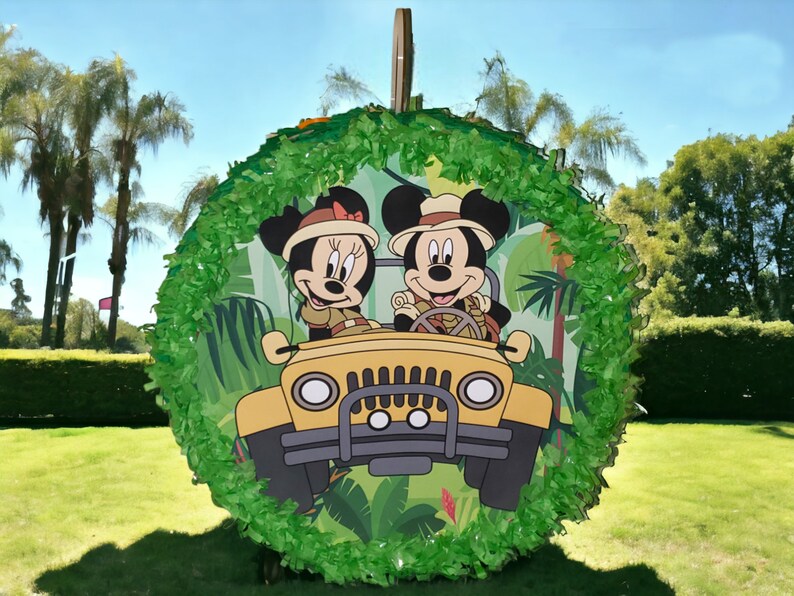 Mickey or Minnie Safari Pinata - Etsy