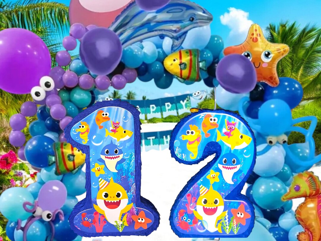 Baby Shark Numbers (1-3) Pinatas Pink or Blue - Etsy