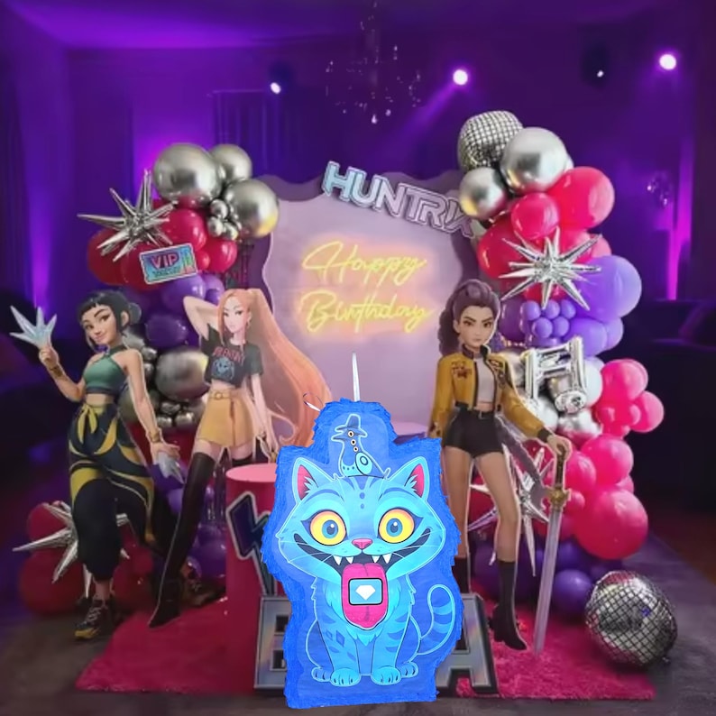 K-pop Demon Hunters Piñatas. Derpy the Tiger Pinatas - Etsy