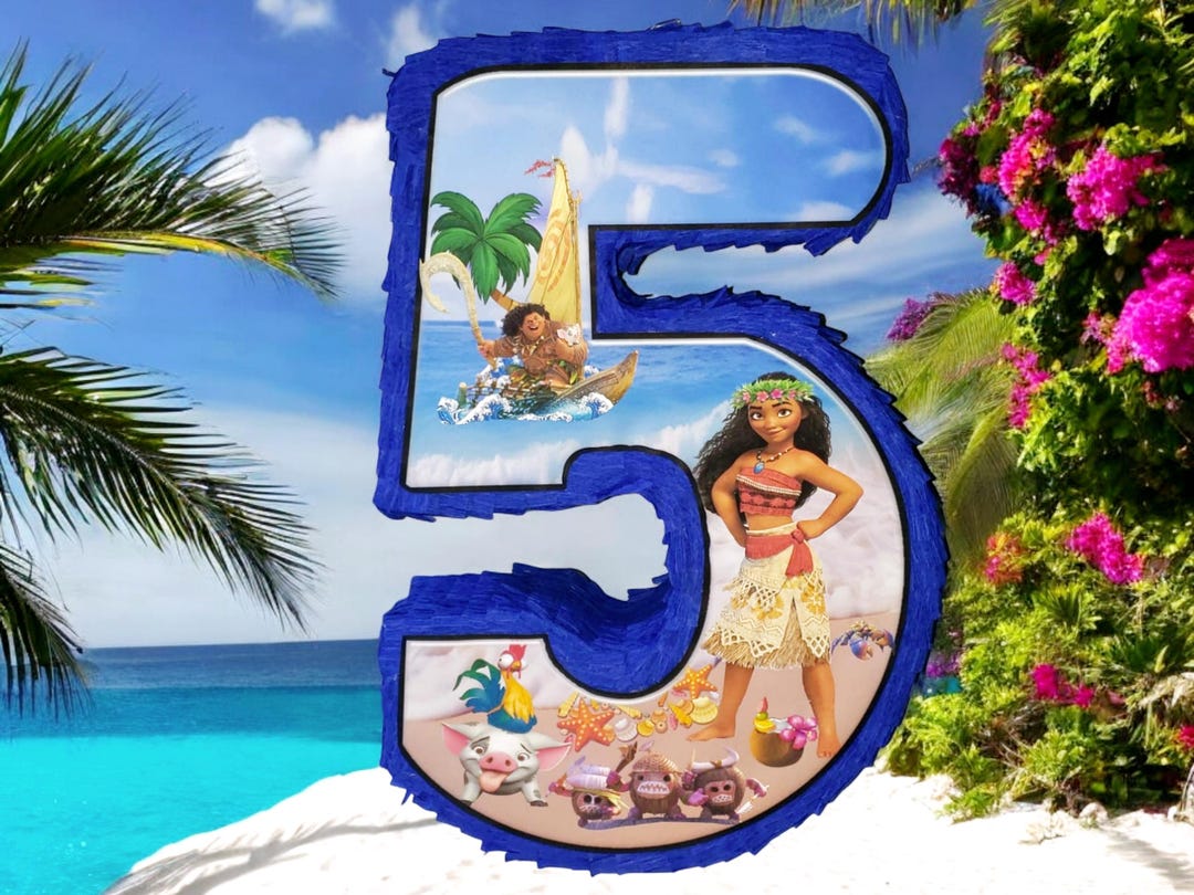 Moana Numbers 1-9 Pinatas - Etsy