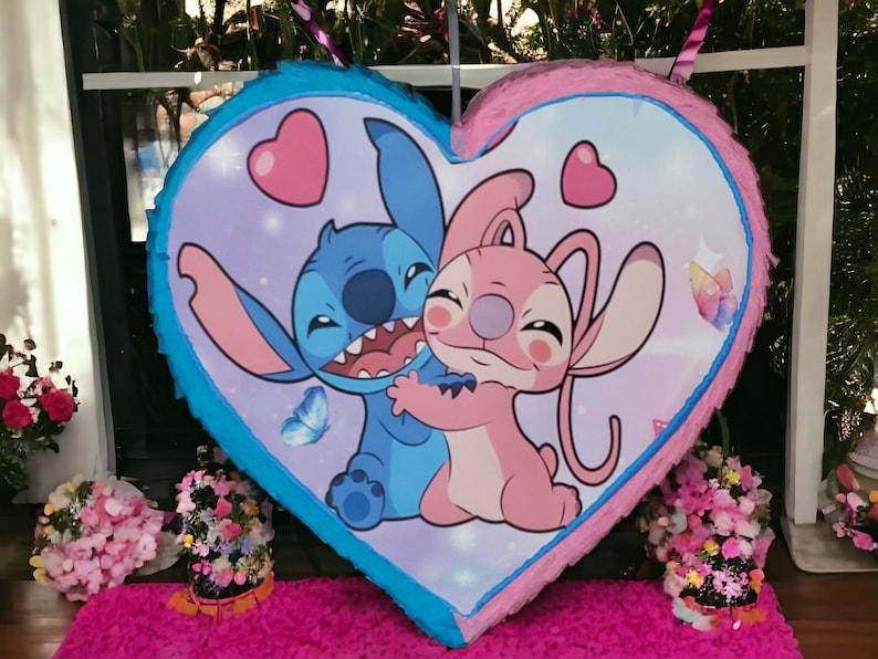 Stitch & Angel Pinata - Etsy
