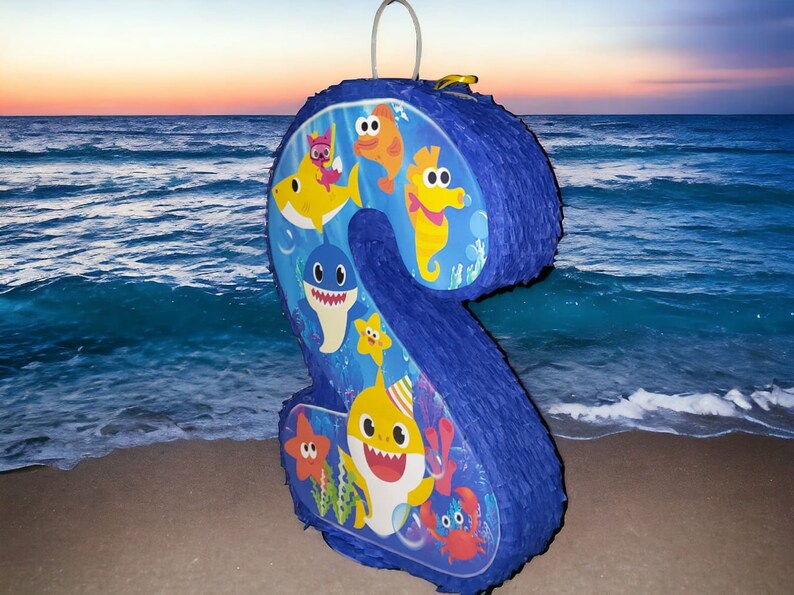 Baby Shark Numbers Pinatas - Etsy