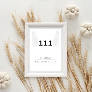 111 Angel Numbers Affirmation Poster Downloadable Print - Etsy