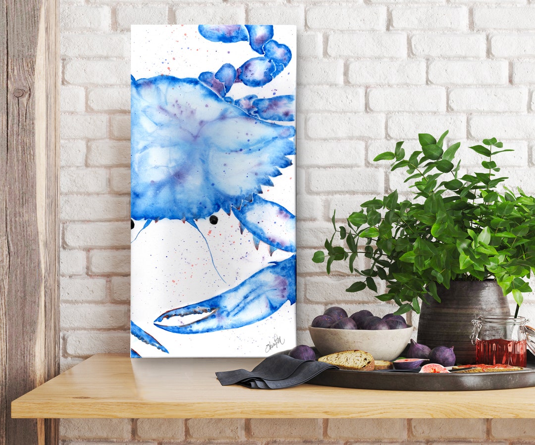 Blue Crab II Watercolor Prints - Etsy