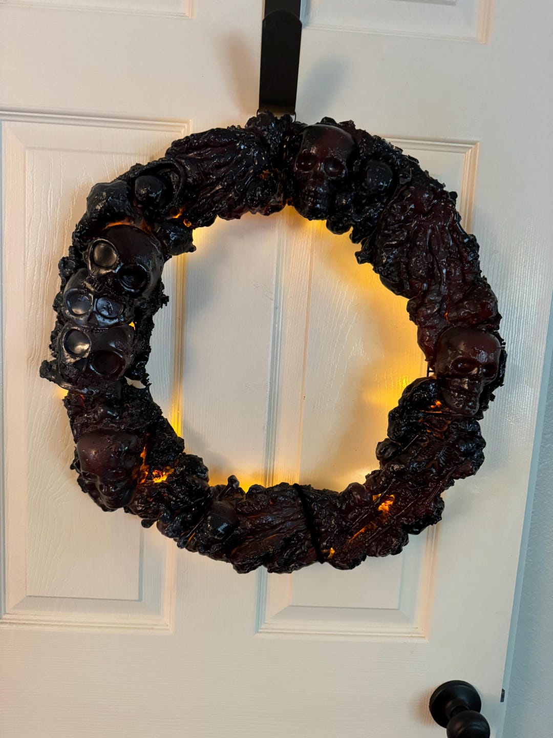 Smoldering Skeleton Fire Wreath, Skeleton Skulls, Halloween, Gothic ...