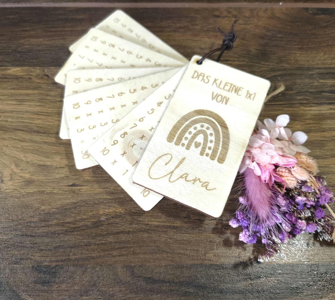 Multiplication Table, Wooden Cards, School, Gift - Etsy