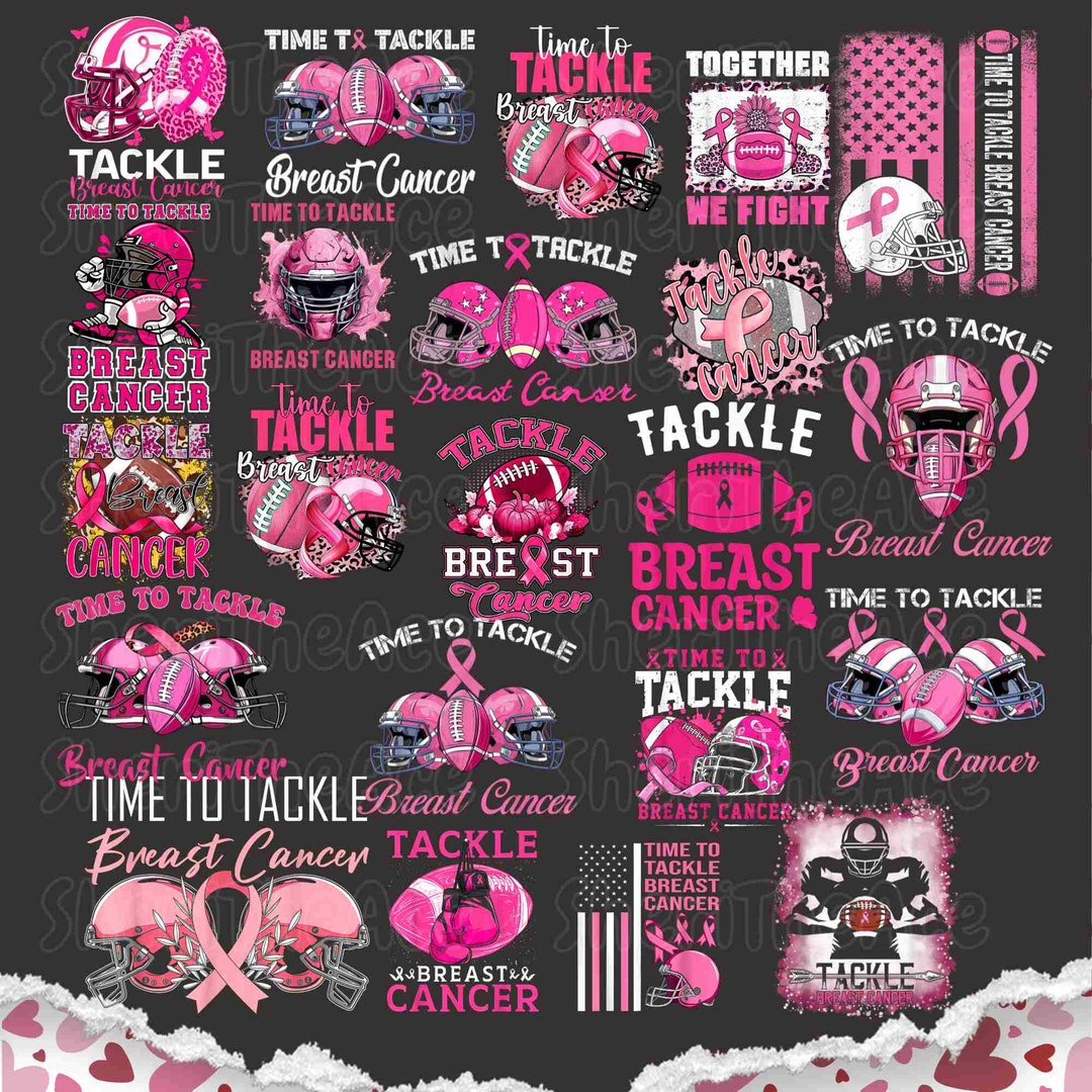 22 Files Tackle Breast Cancer Awareness Png Bundle American - Etsy