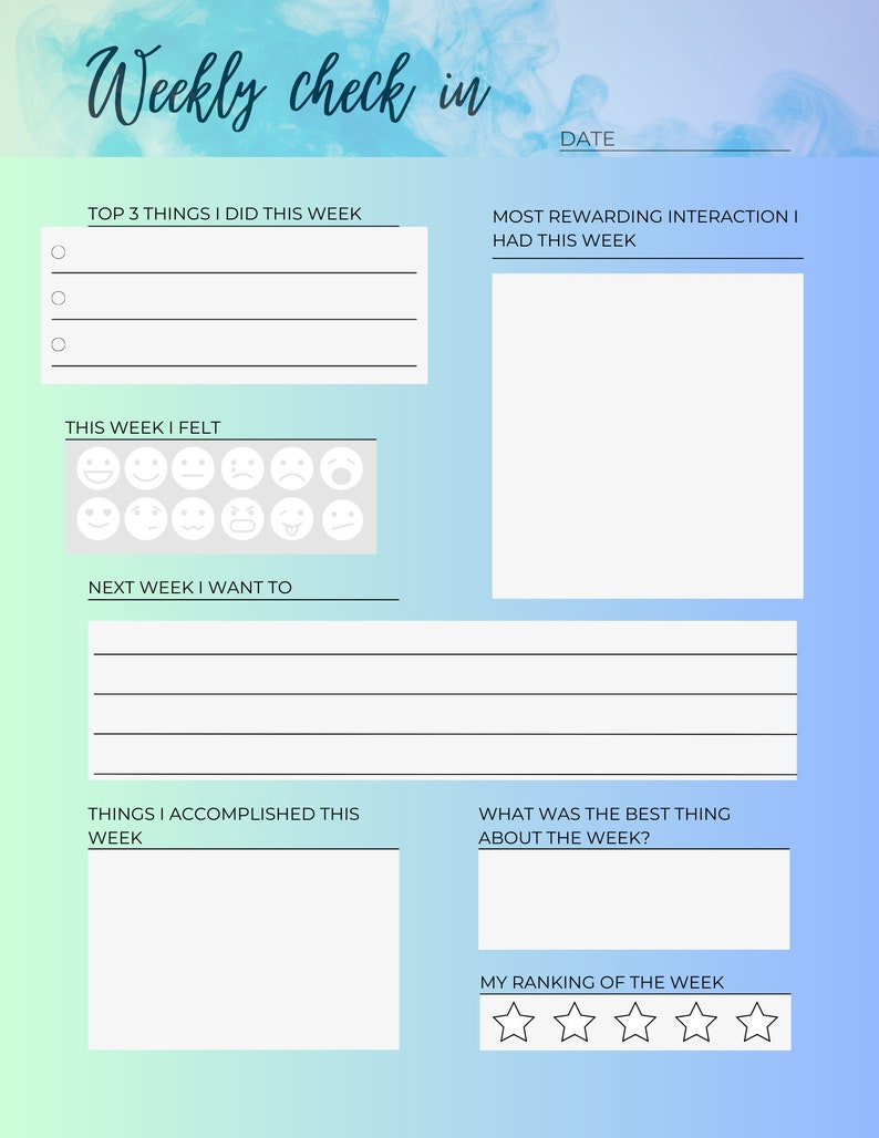 Printable Student Nurse Weekly Check-in Journal Planner DOWNLOAD ONLY ...