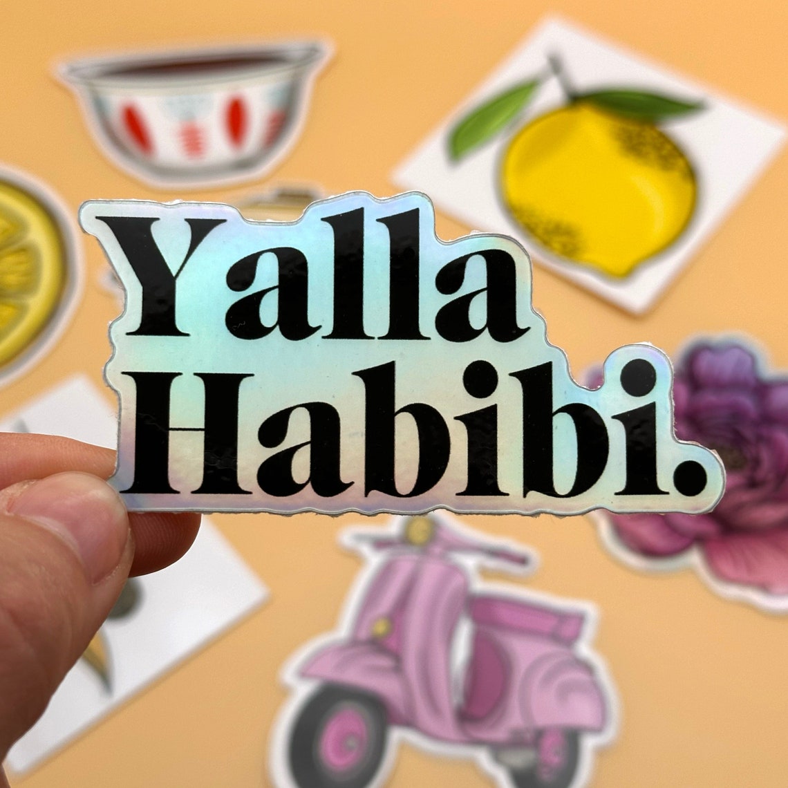 Lebanese Summer Sticker Set: Glossy & Holographic Vinyl Stickers - Etsy