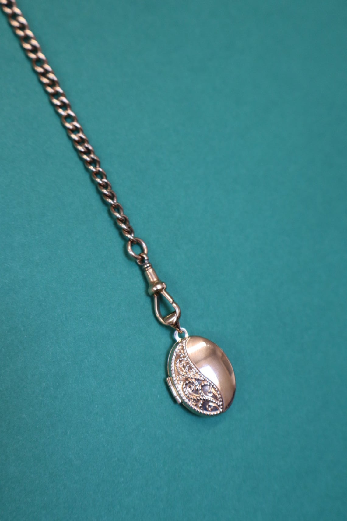 9ct Rose Gold Swirl Pattern Oval Locket - Etsy
