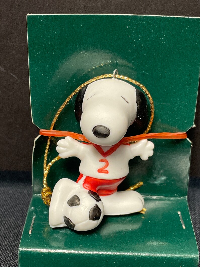 Vintage Peanuts Snoopy Playing Soccer With Soccer Ball and Red Shorts ...