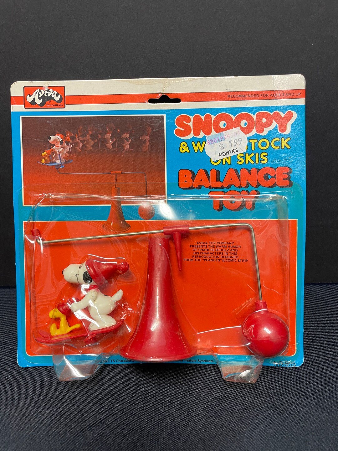 Vintage Snoopy and Woodstock on Skis Balance Toy by Aviva Vintage Retro Collectible Toy in ...