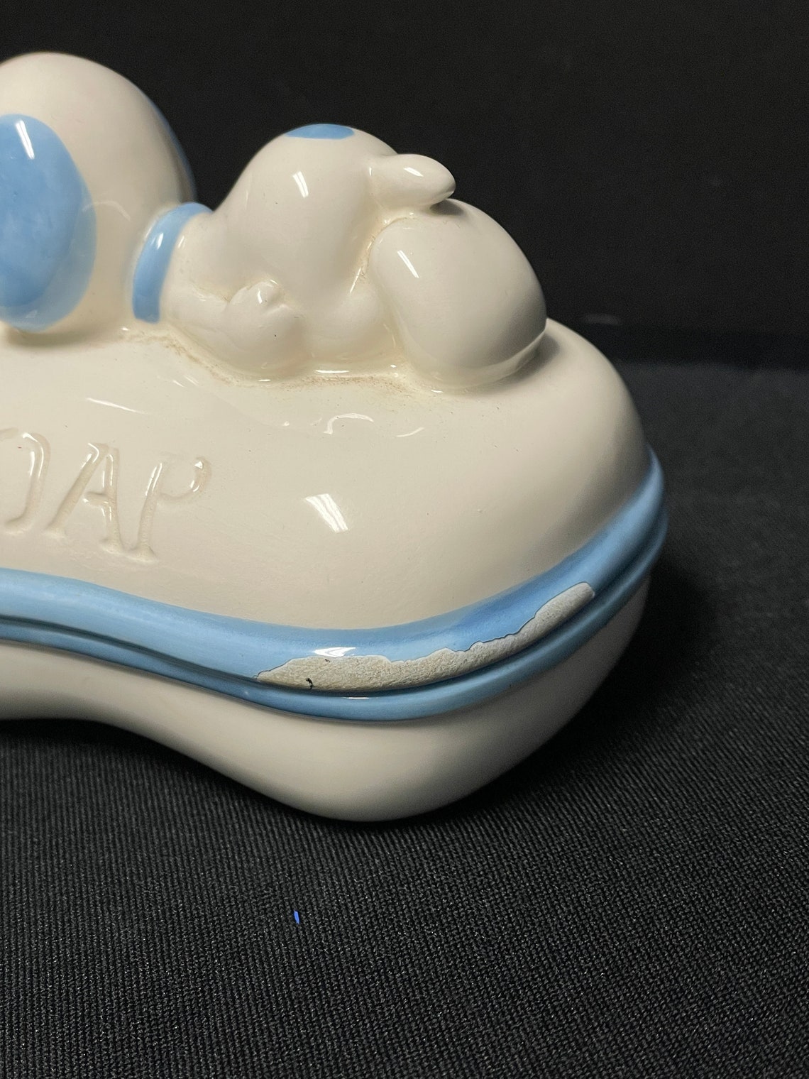 Vintage Peanuts Snoopy Pastel Light Blue and White Soap Holder Dish - Etsy