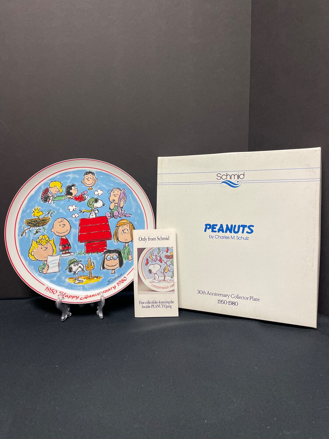 Vintage Peanuts 30th Anniversary Plate From 1980 With Charlie Brown ...