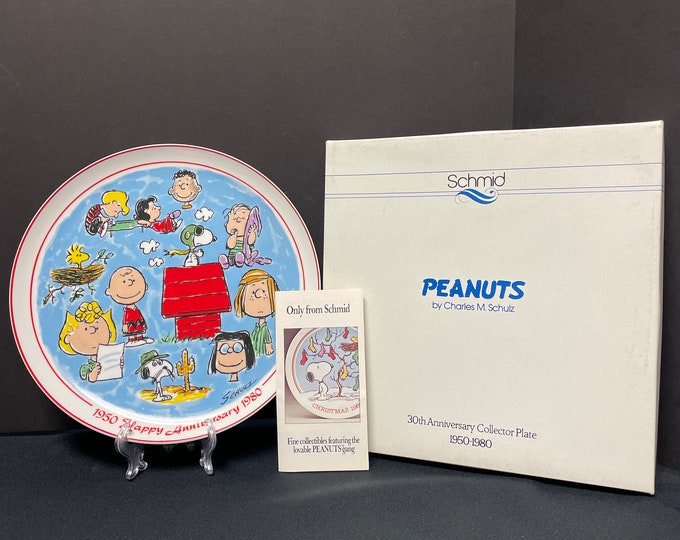 Vintage Peanuts 30th Anniversary Plate From 1980 With Charlie Brown ...