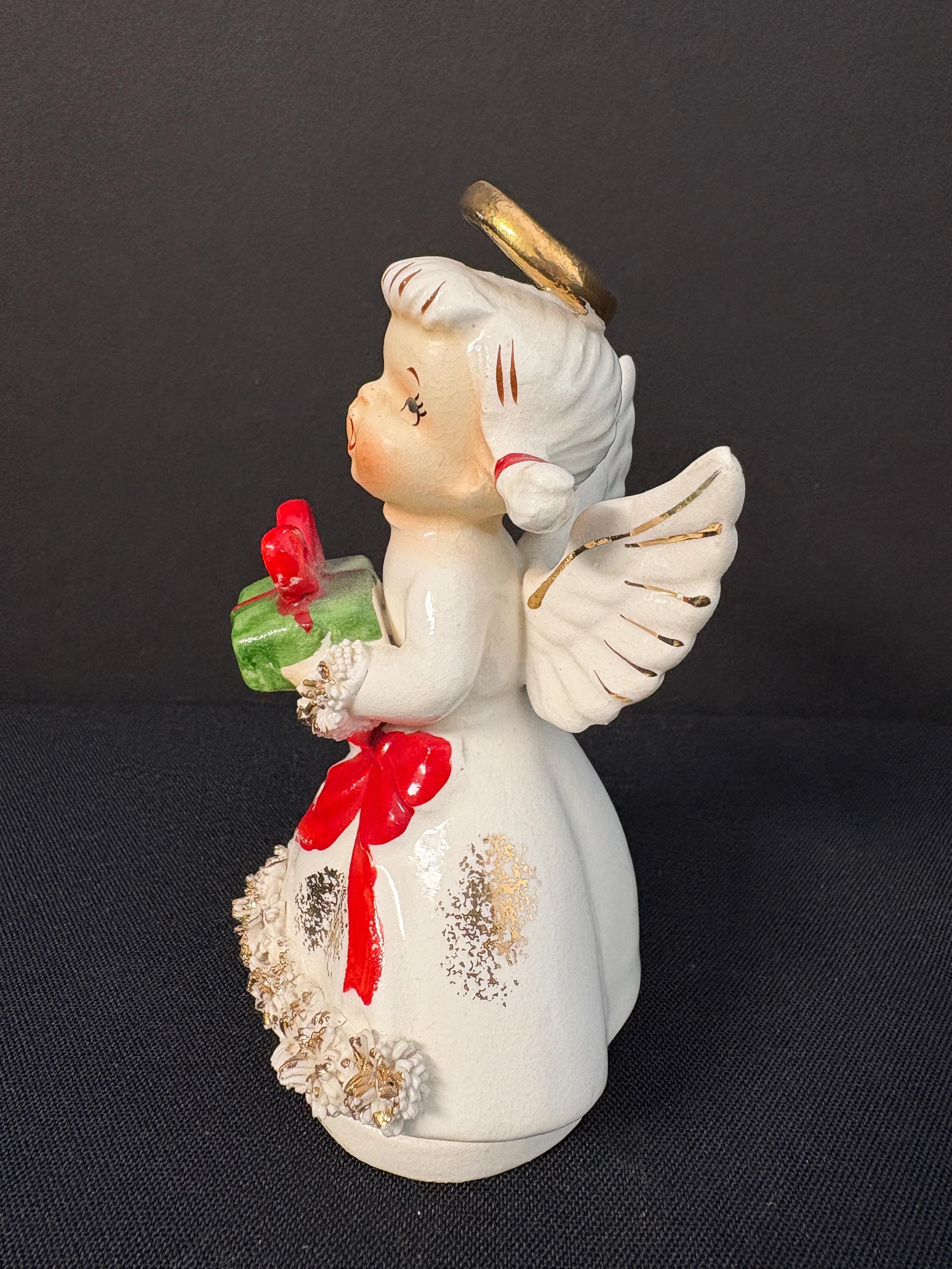 Vintage Lefton Birthday Month Angel December Christmas Holiday Figurine ...