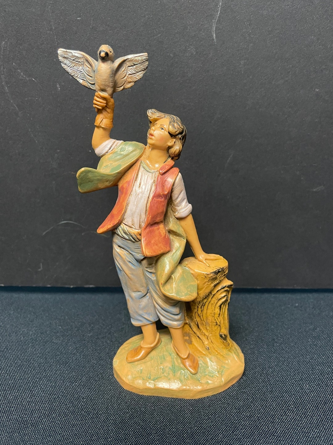 Fontani Holiday Nativity Village Jabin With Falcon Falconry Hawk ...