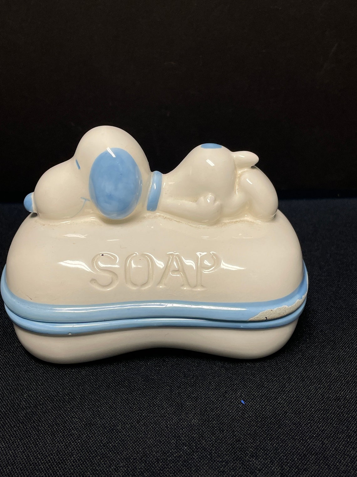 Vintage Peanuts Snoopy Pastel Light Blue and White Soap Holder Dish - Etsy