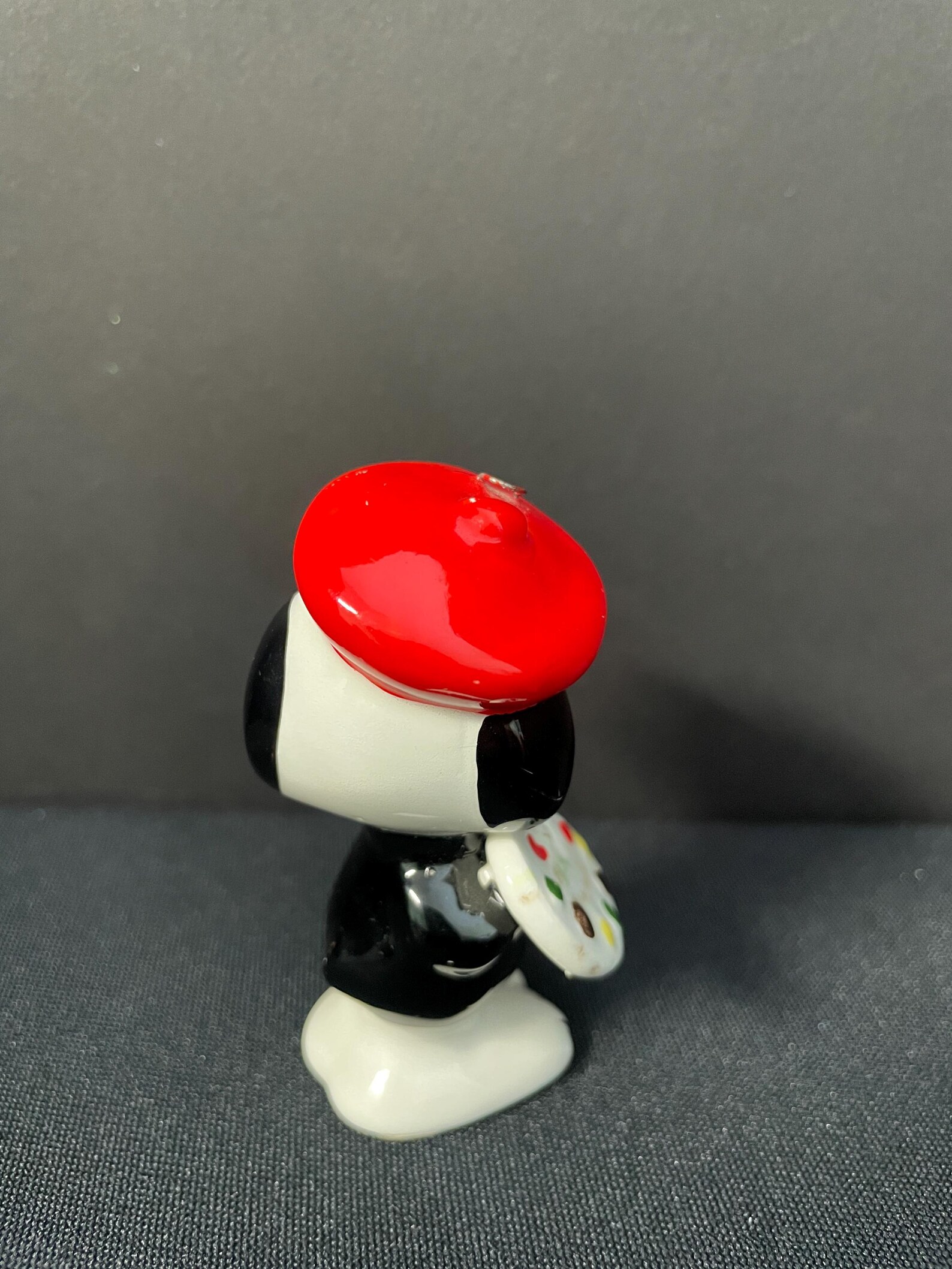 Vintage Retro Peanuts Snoopy Ceramic Artist Black Outfit Red Beret ...