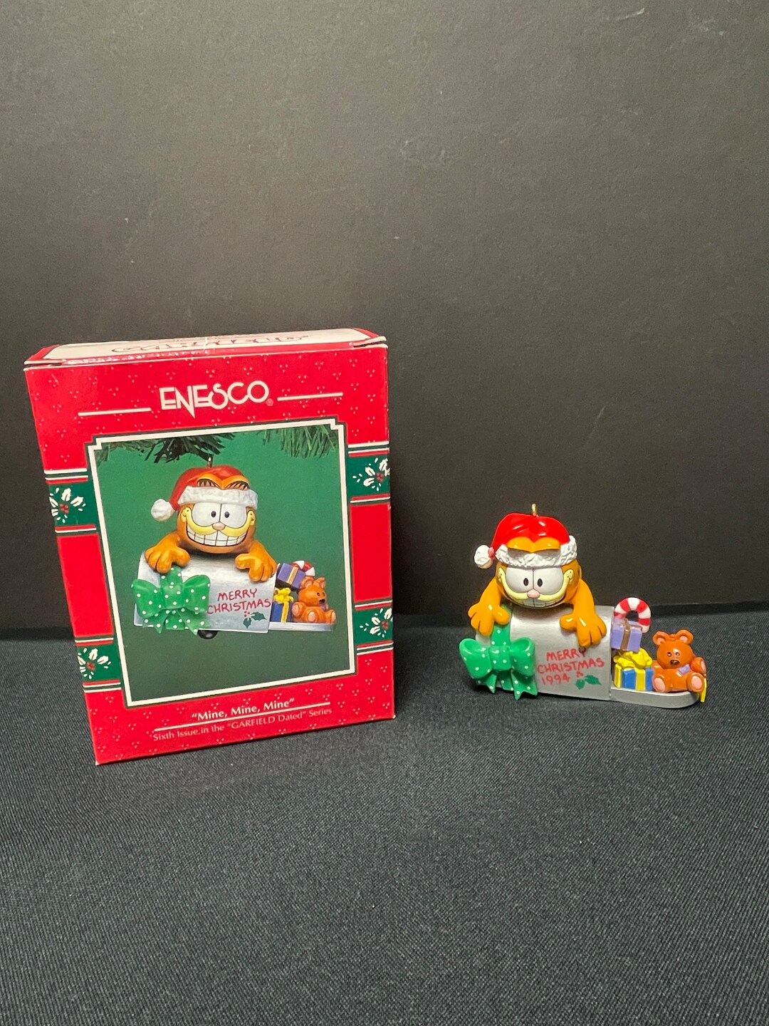 Vintage Garfield "mine Mine Mine " Christmas Holiday Ornament With ...