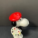 Vintage Retro Peanuts Snoopy Ceramic Artist Black Outfit Red Beret ...