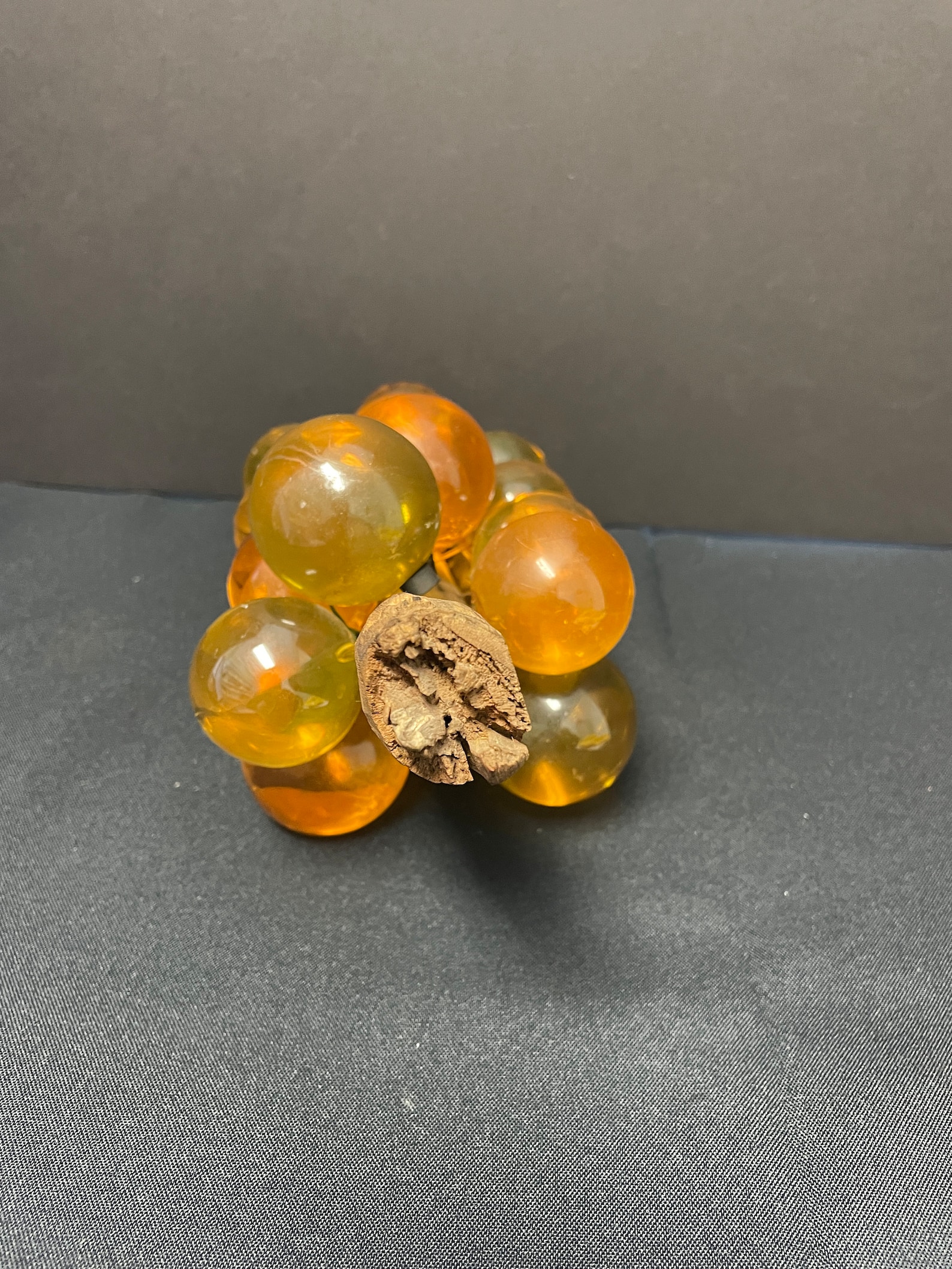 Vintage Mid Century Huge Lucite Amber Grapes on Drift Wood 12" - Etsy