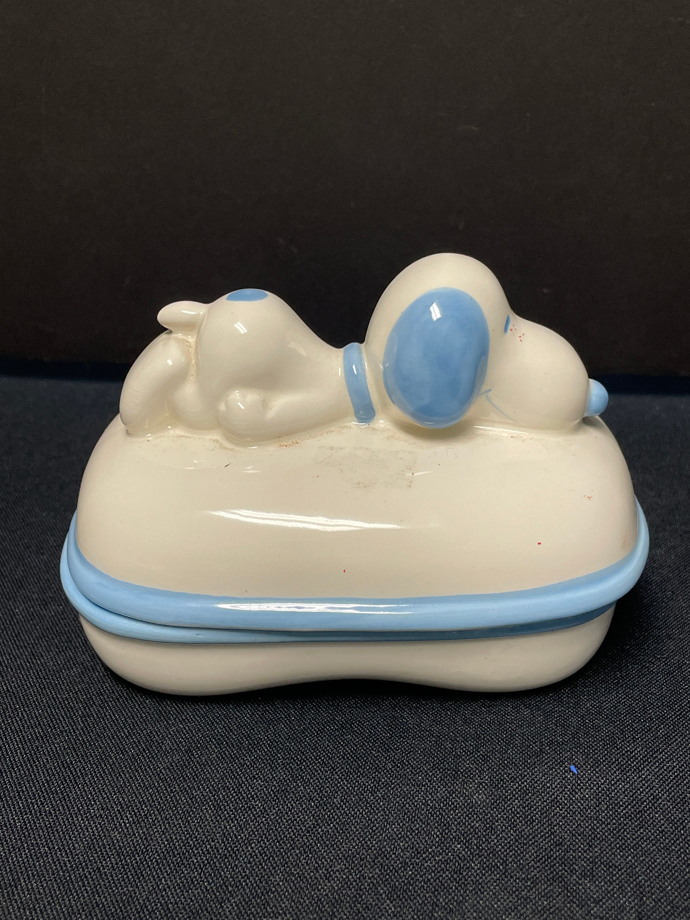 Vintage Peanuts Snoopy Pastel Light Blue and White Soap Holder Dish - Etsy