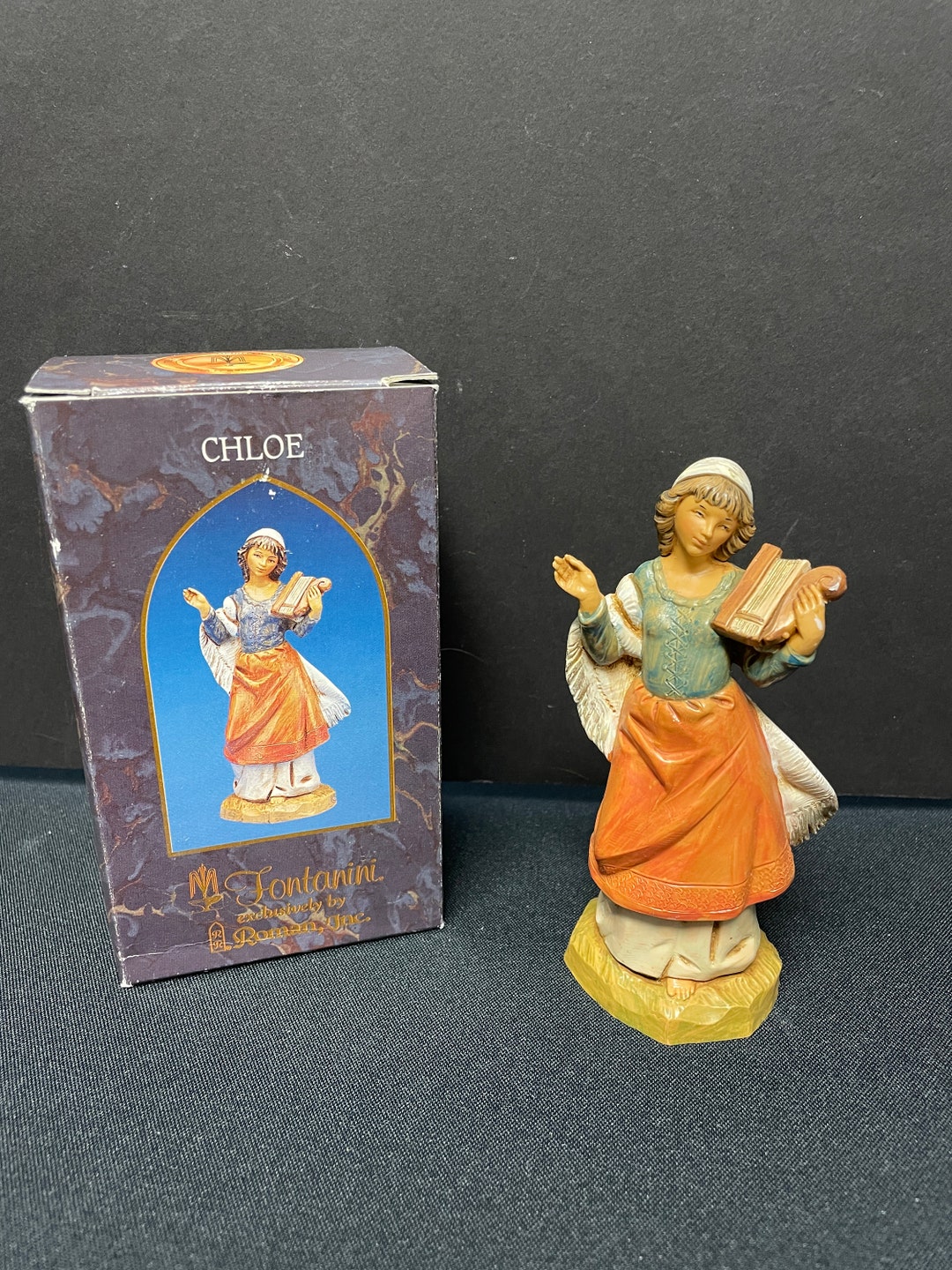 Fontanini Holiday Nativity Village Chloe Harp Music Figurine Bethlehem ...
