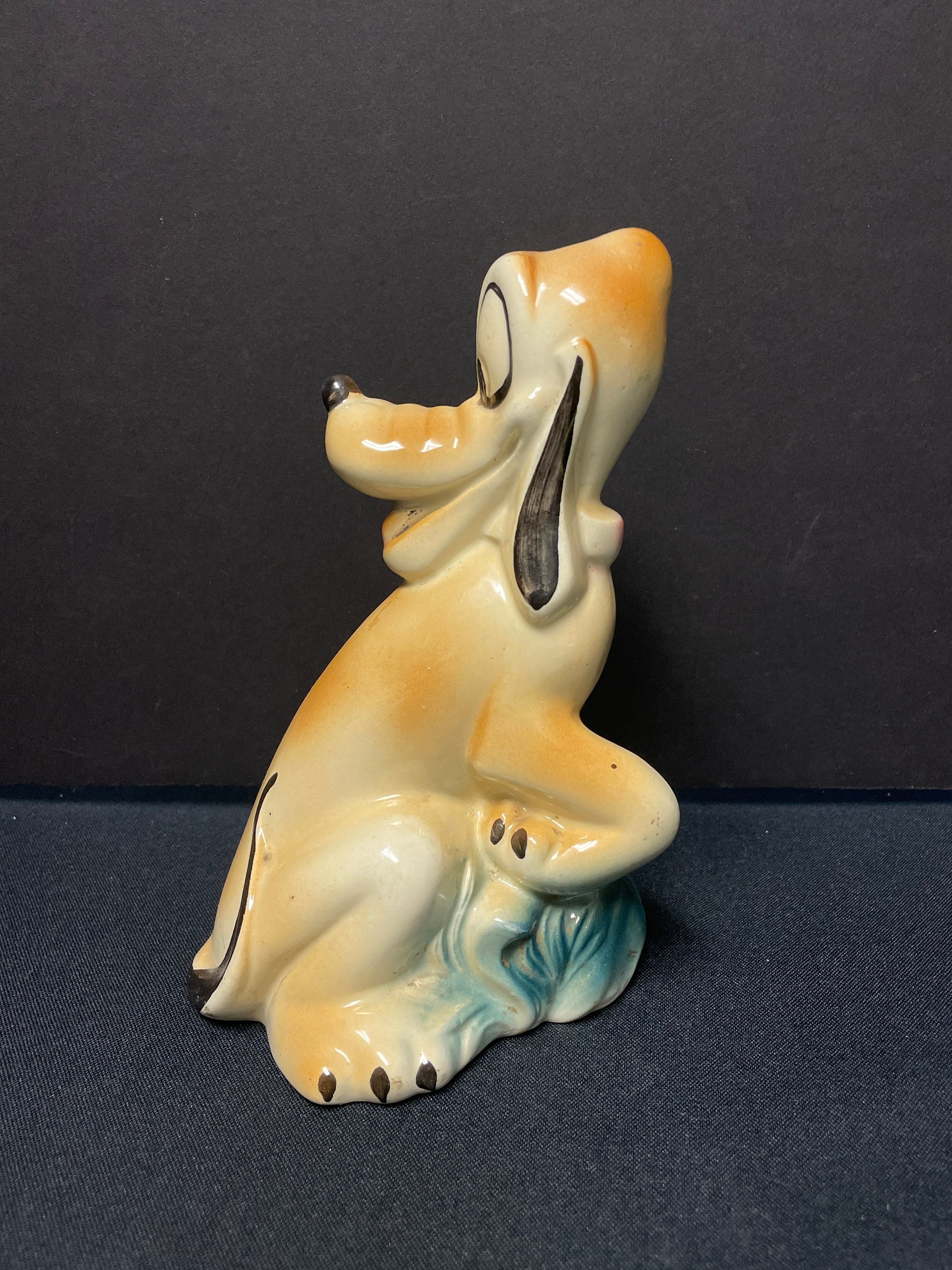 Vintage Walt Disney Pluto Ceramic Figurine Retro Disney Mickey and ...