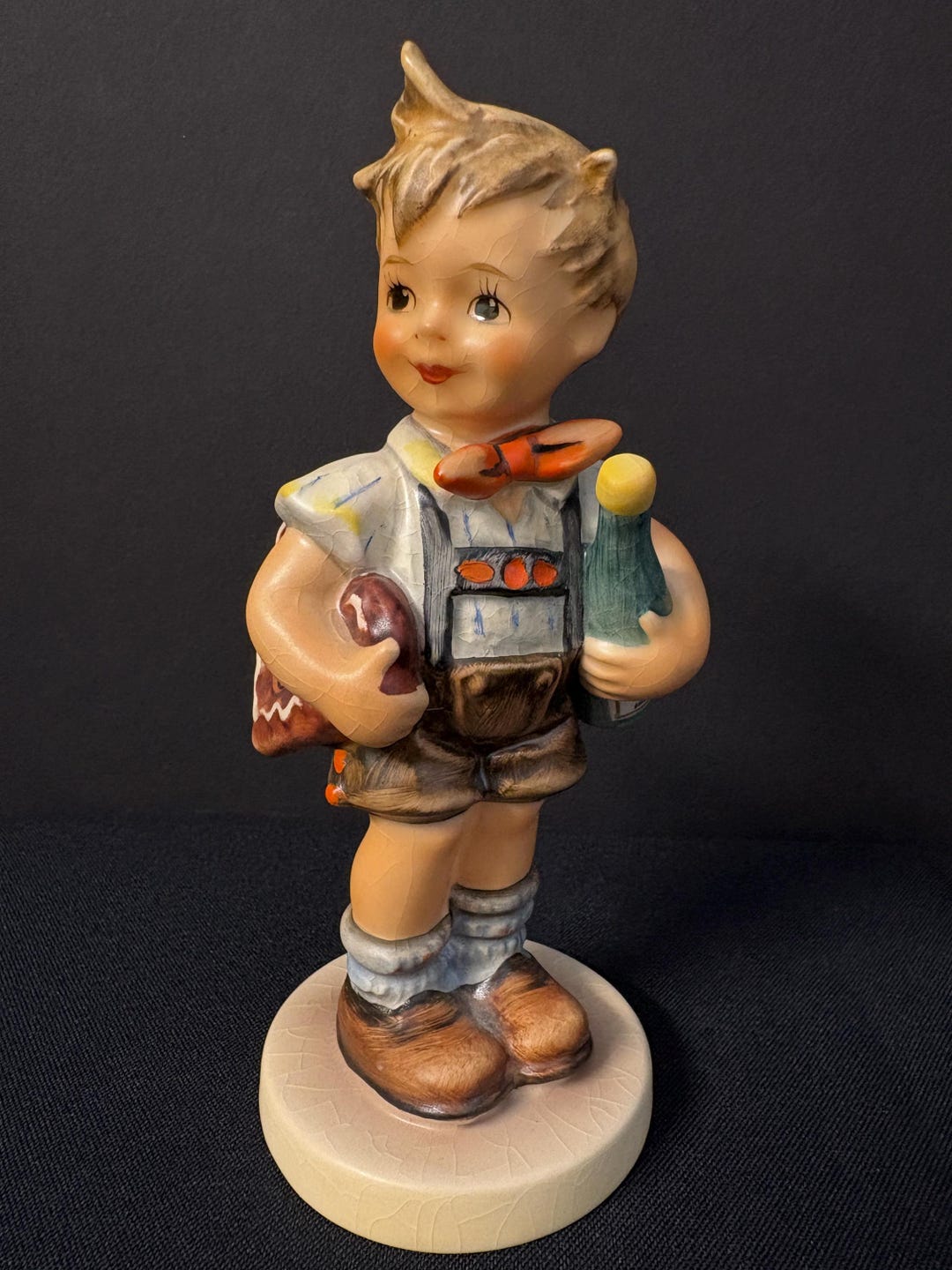 Vintage Goebel Hummel Valentine Joy Boy With Heart and Bottle Figurine ...