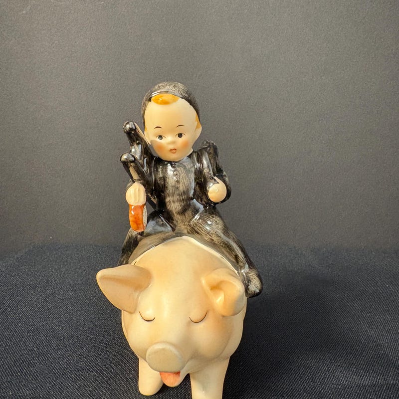 Hummel With Pig Figurine - Etsy