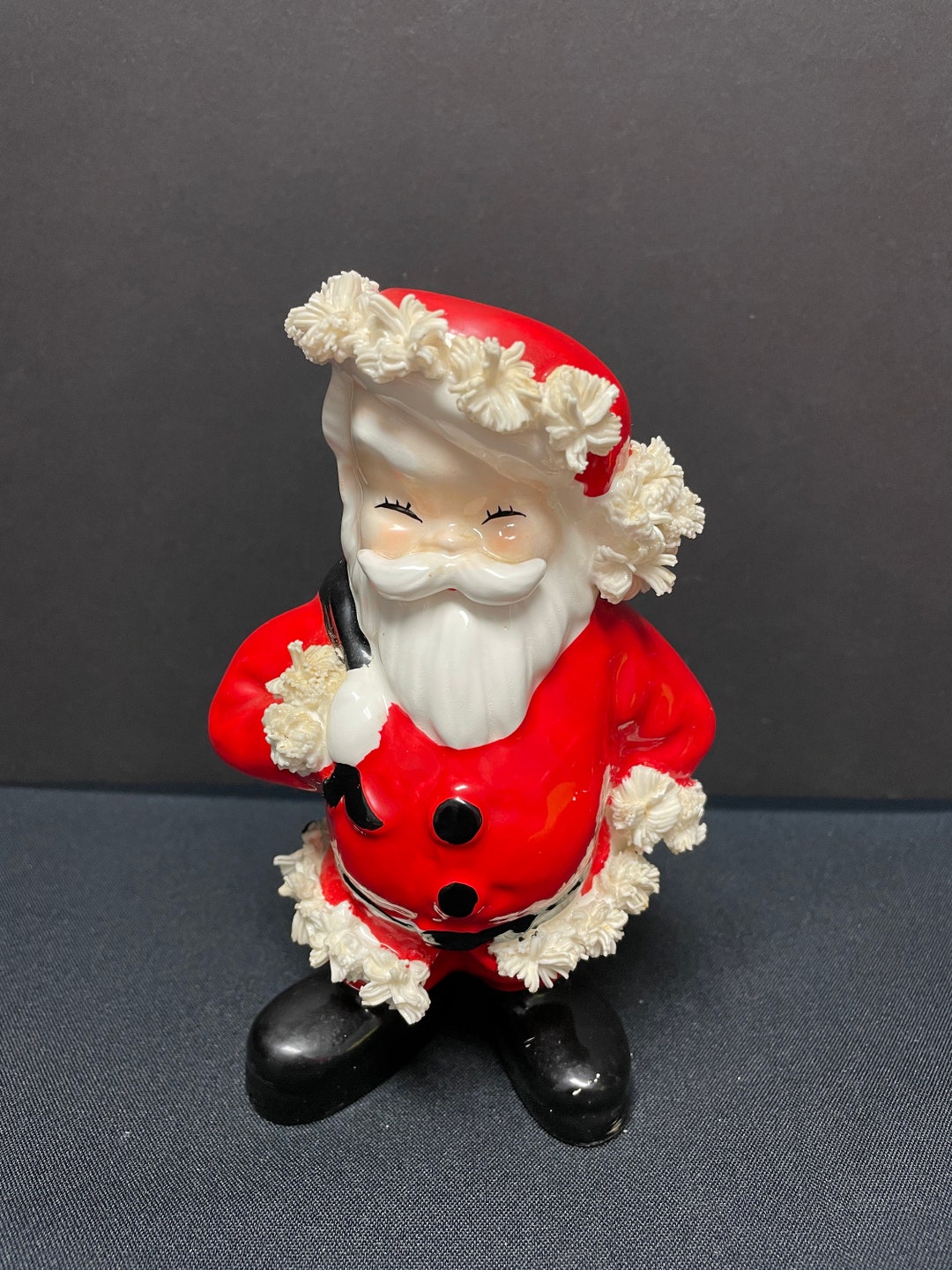 Vintage Antique Napco Santa Christmas Holiday Planter Candy Holder ...