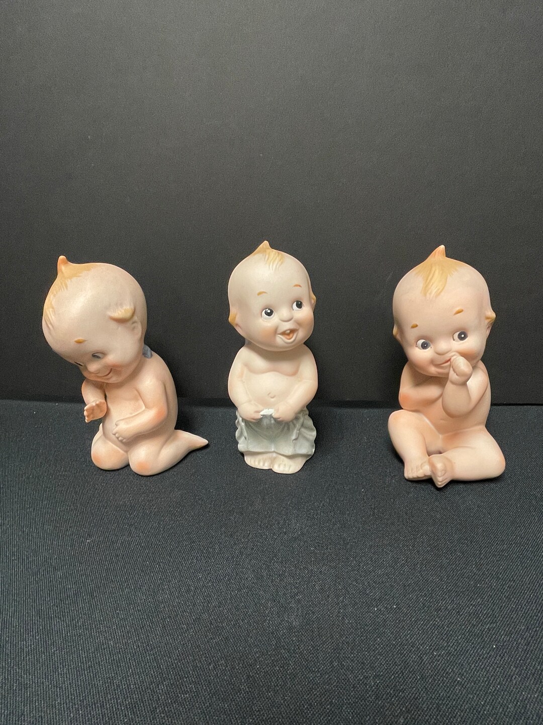 Vintage Lefton Kewpies Babies Angels Figurine Baby Kneeling Standing ...