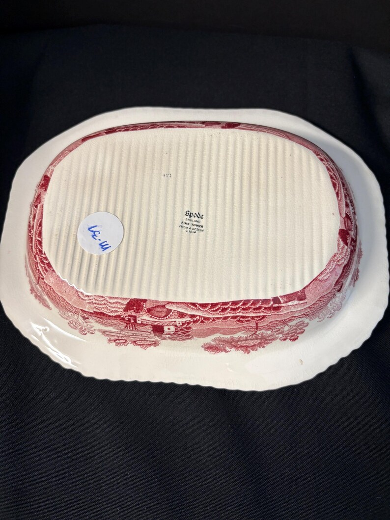 Vintage Copeland Spode Red and Pink Floral Farm Platter Dinnerware ...