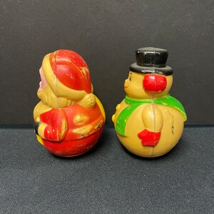 Roly Poly Snowman and Santa Claus Musical Toy Christmas Holiday Noise ...