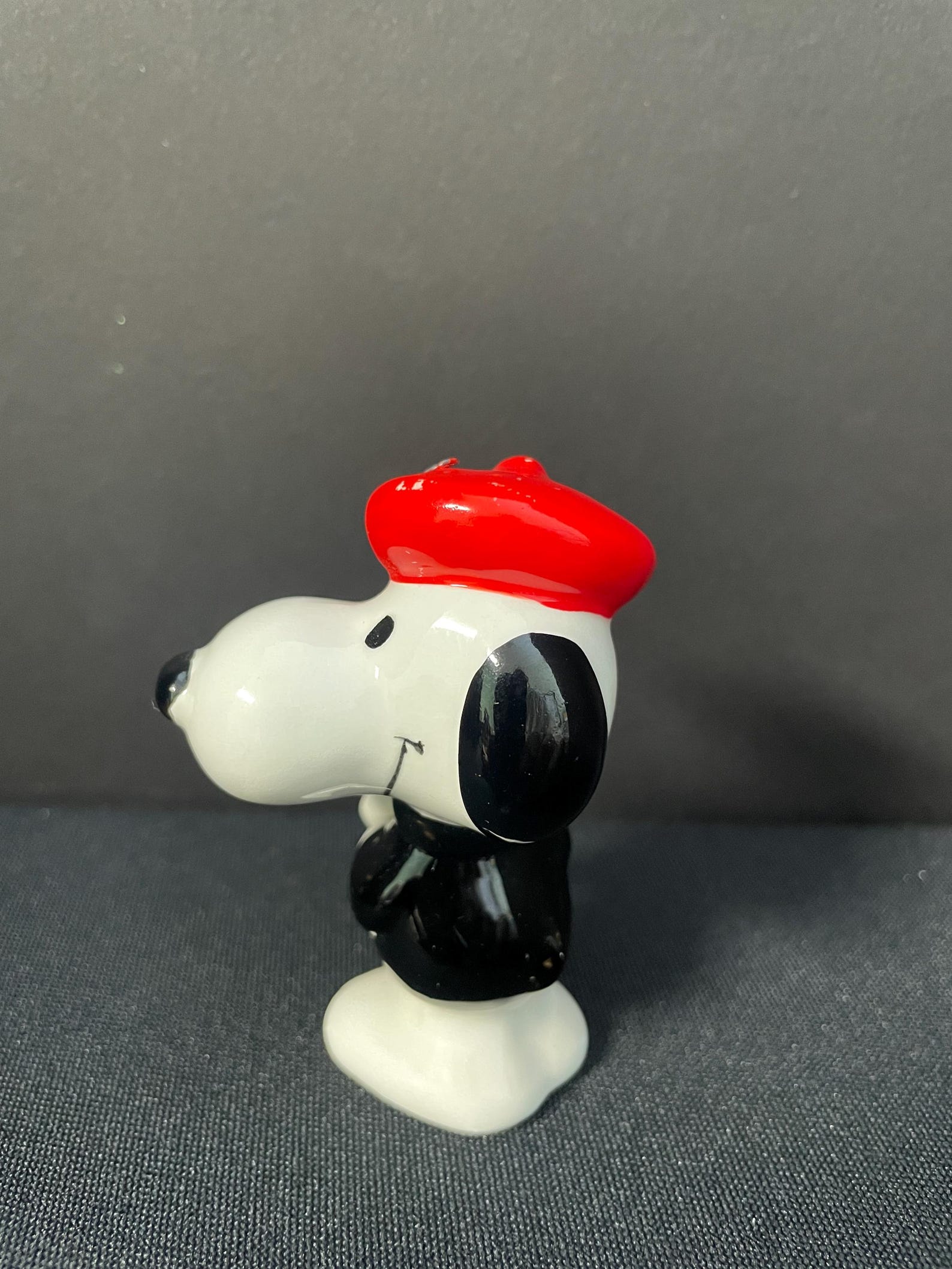 Vintage Retro Peanuts Snoopy Ceramic Artist Black Outfit Red Beret ...