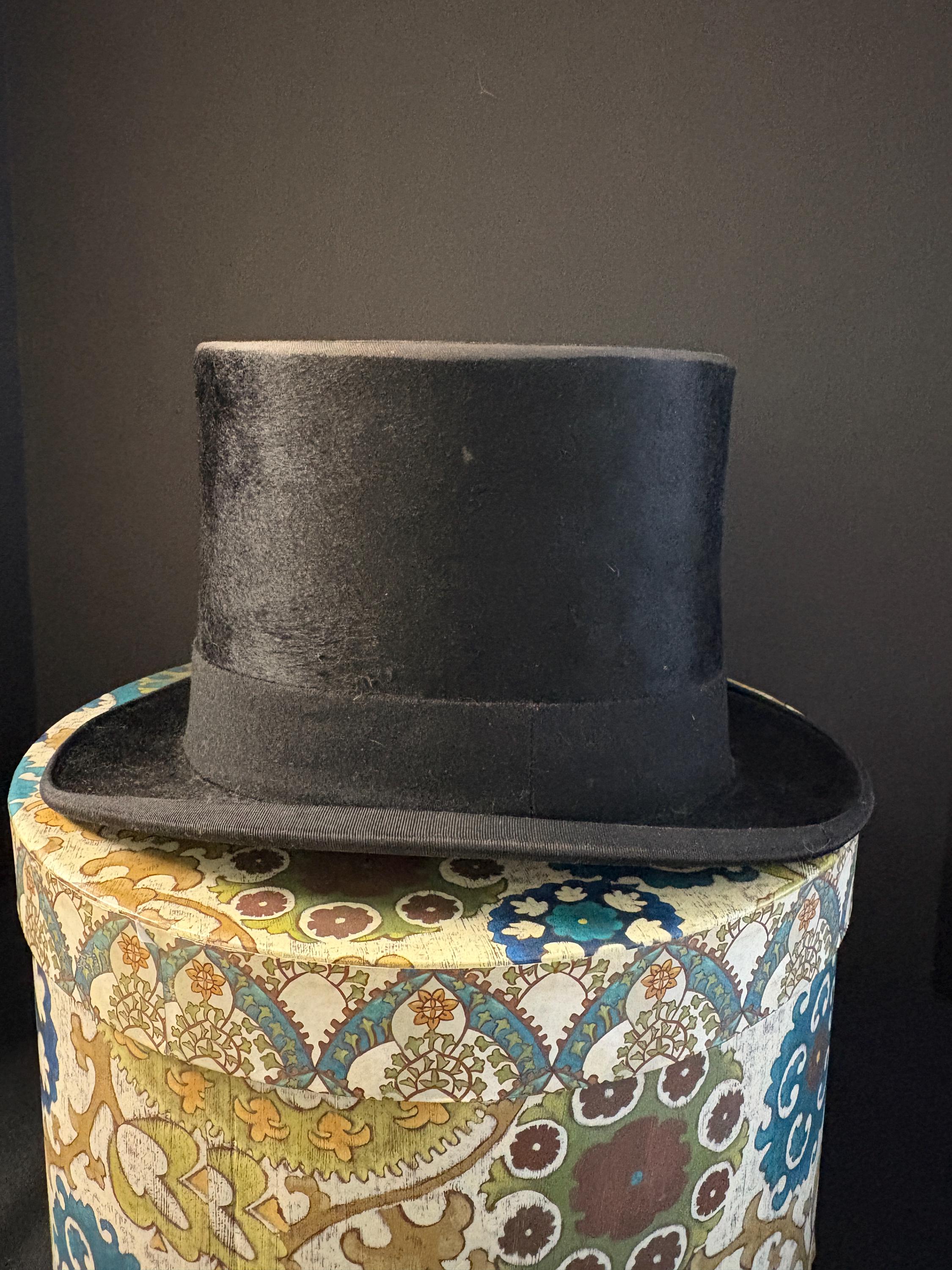 Vintage Beaver Top Hat NP Jordan and Sun Wikes Barre PA Black Fur - Etsy