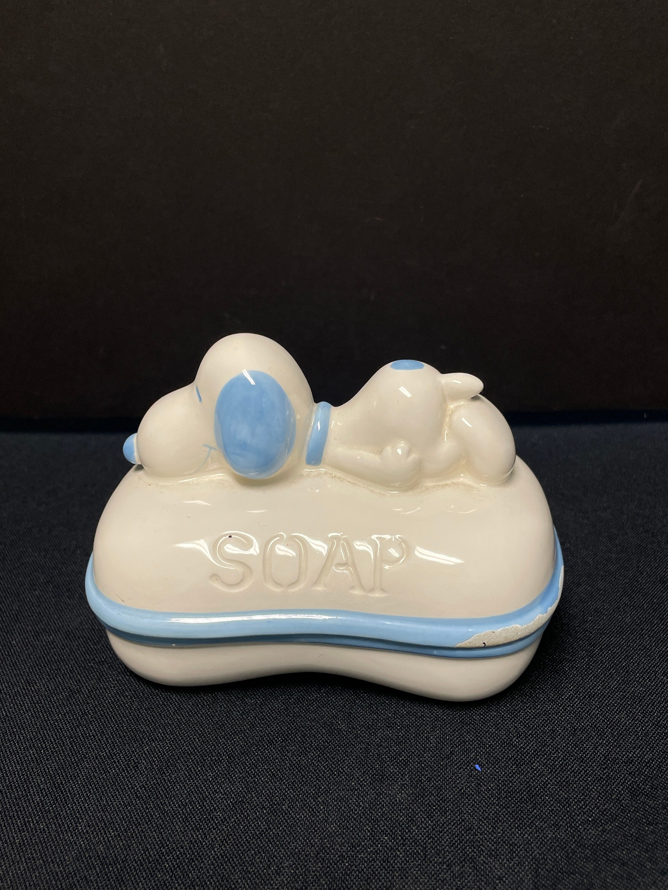 Vintage Peanuts Snoopy Pastel Light Blue and White Soap Holder Dish - Etsy