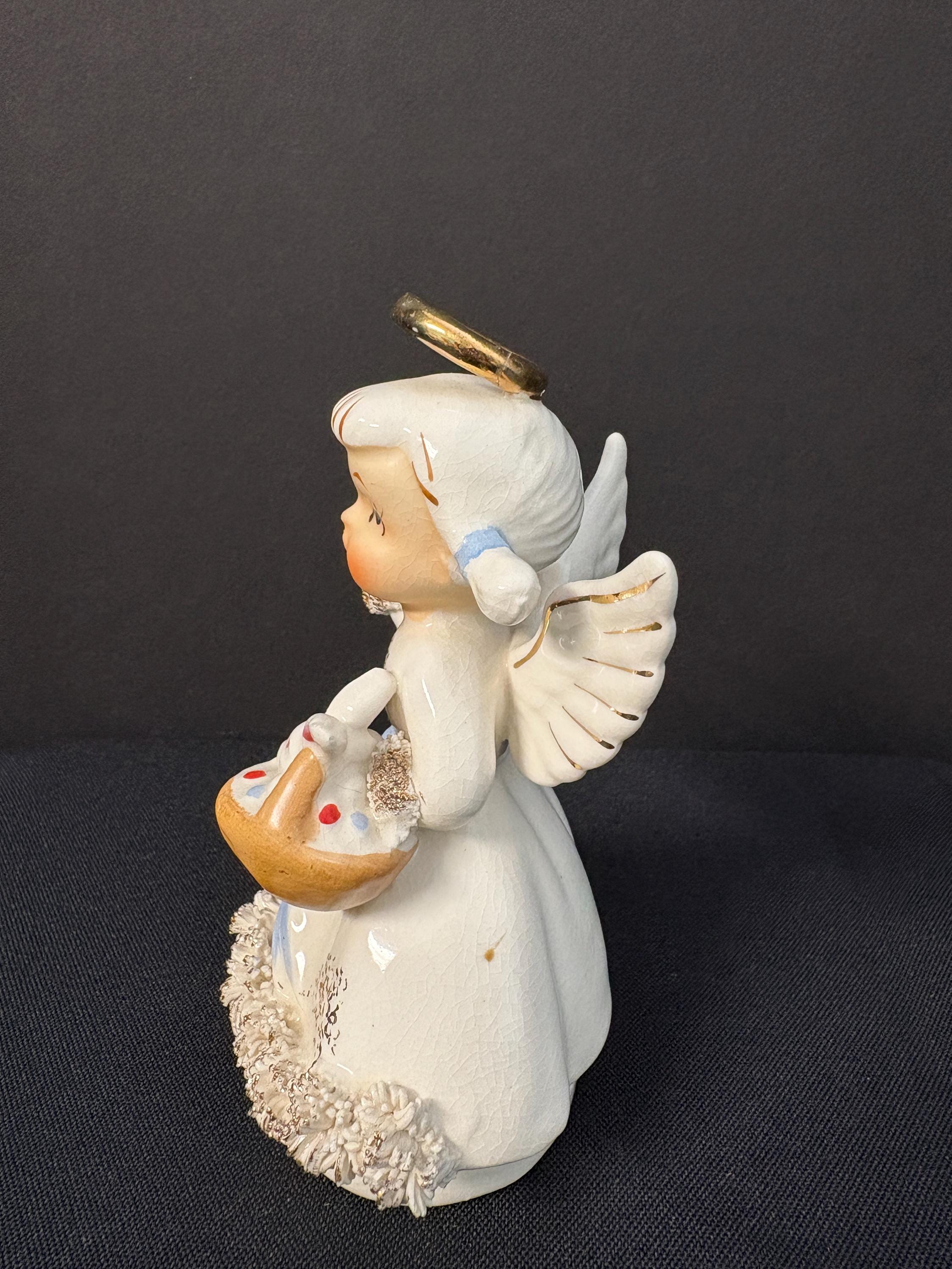 Vintage Lefton Birthday Month Angel April Easter Springtime Figurine ...
