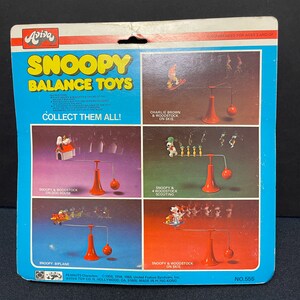 Vintage Snoopy and Woodstock on Skis Balance Toy by Aviva Vintage Retro Collectible Toy in ...