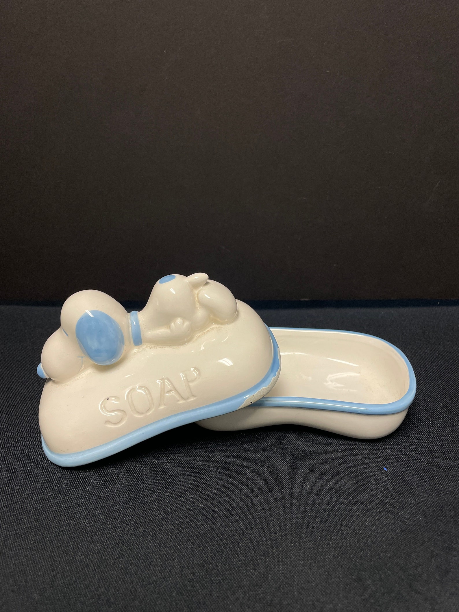 Vintage Peanuts Snoopy Pastel Light Blue and White Soap Holder Dish - Etsy