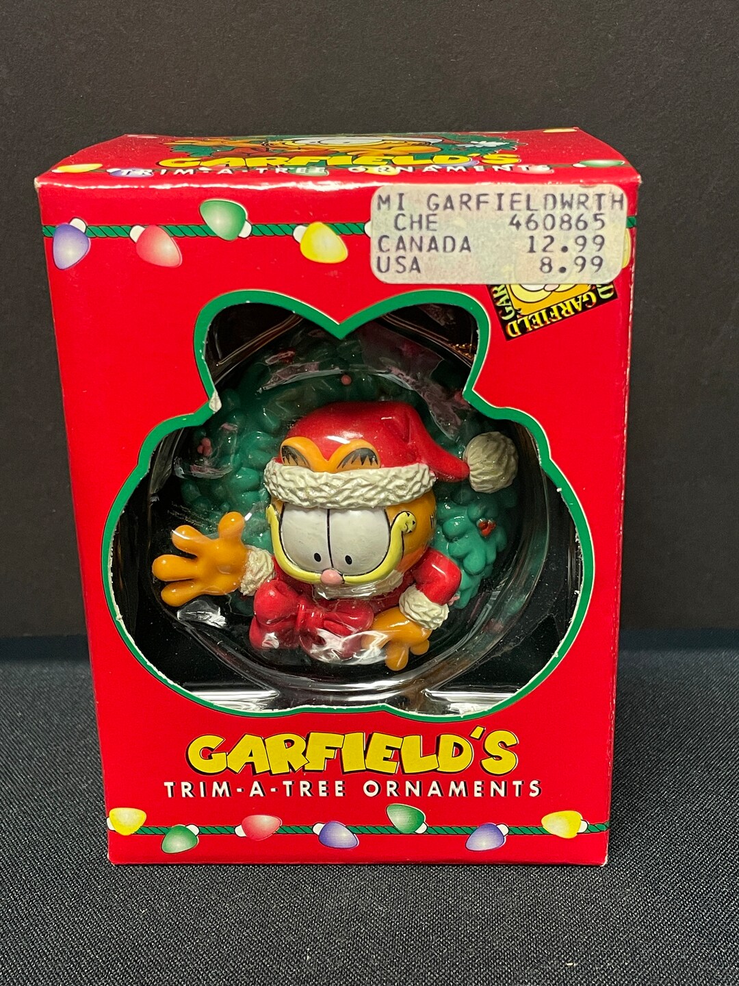 Vintage Garfield Trim-a-tree With Garfield in a Wreath Christmas ...