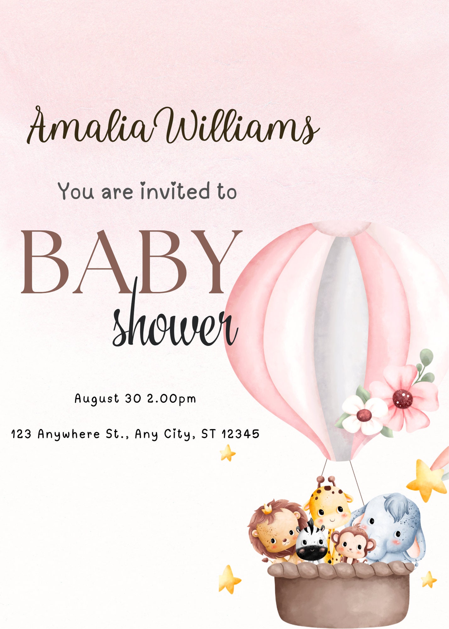 Digital Baby Shower Invitation: Custom Design to Celebrate Baby's ...