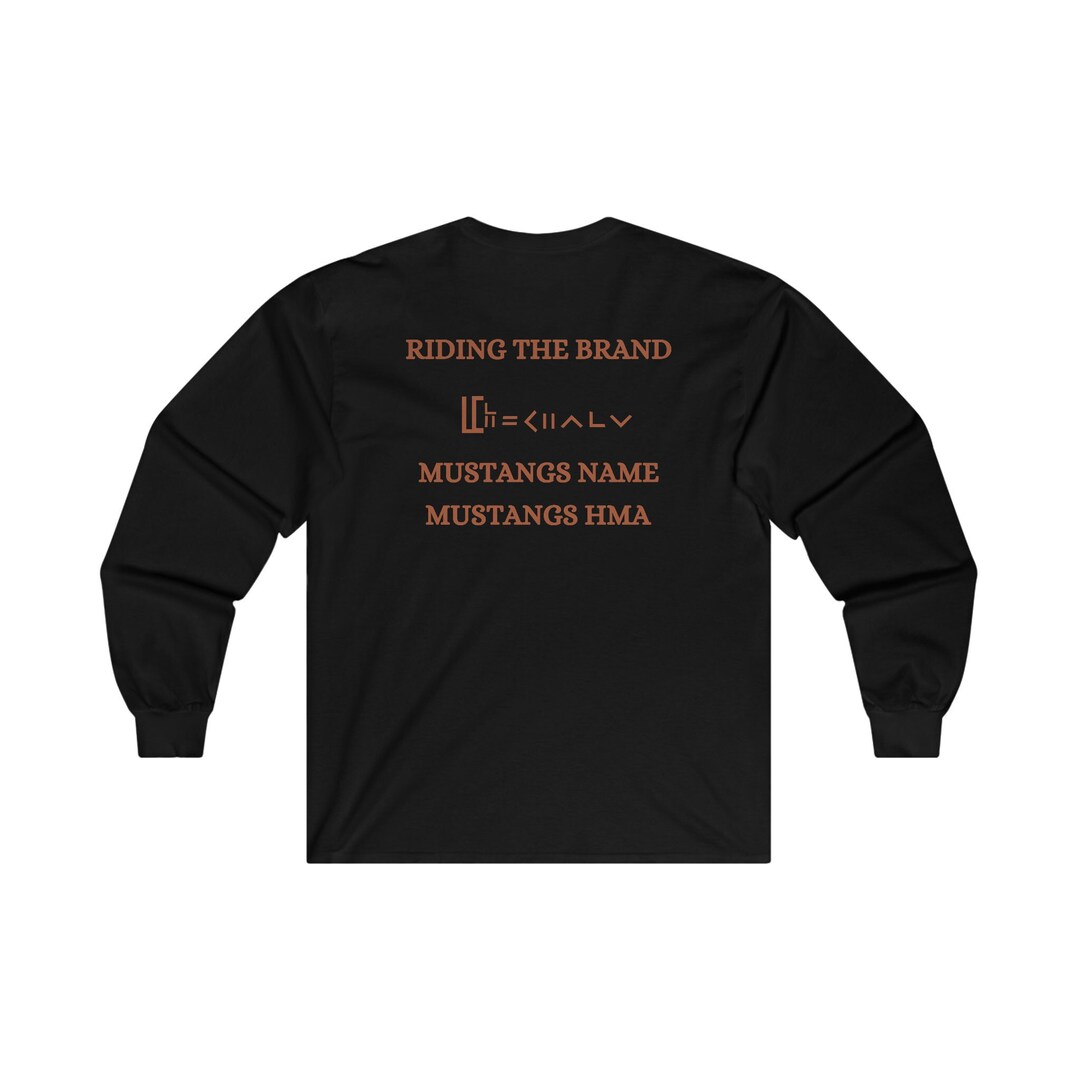 BLM Freeze Brand Long Sleeve T-shirt Custom Mustang Freeze Brand Long ...