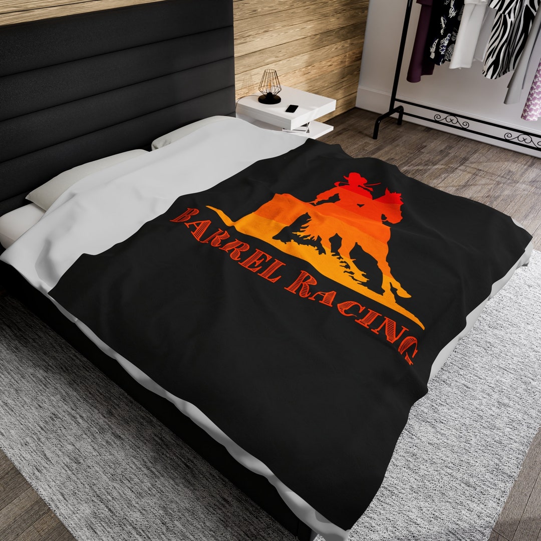 Custom Designed Barrel Racing Gift Barrel Racing Blanket for the Barrel ...