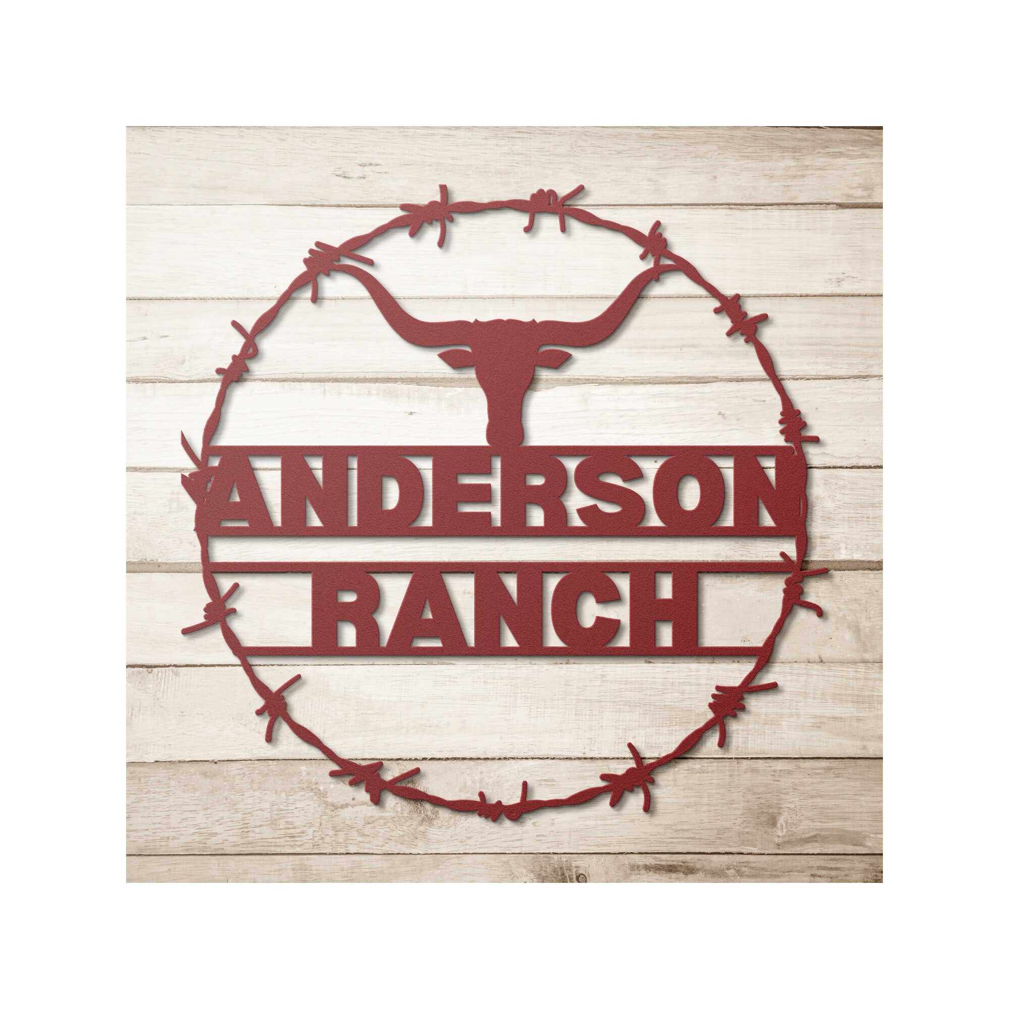 Personalized Custom Ranch Metal Sign Outdoor Metal Sign or Indoor Home ...